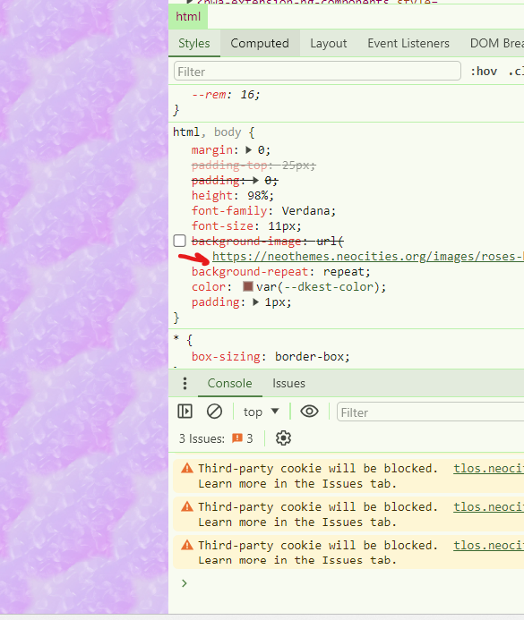 howdy! i need help with my site's background (predmade code). no matter ...